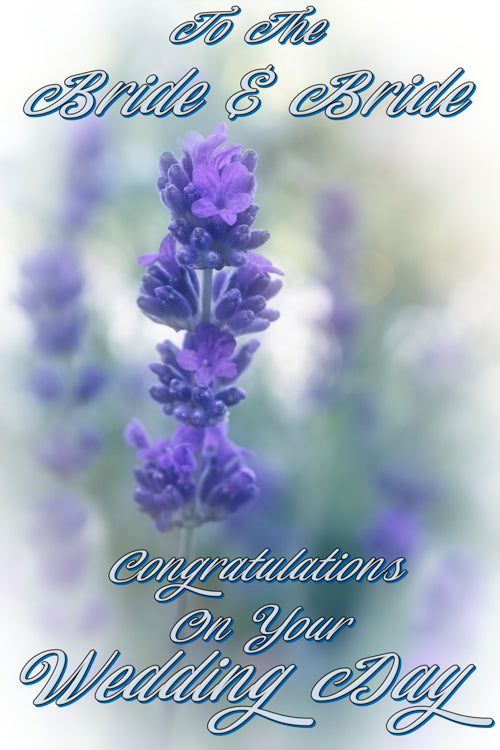 LGBTQ+ Wedding Card Personalisation - Blue Flowers